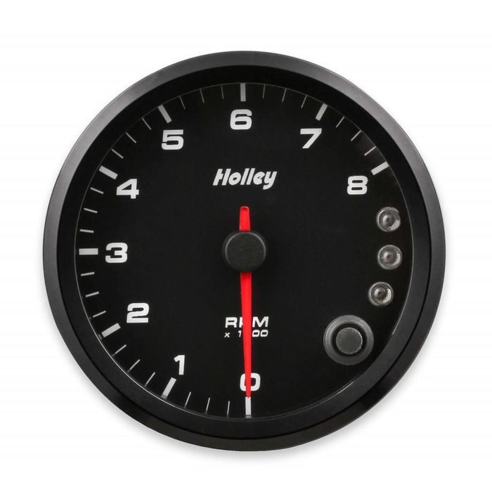 Holley EFI 3 3/8in 0-8,000 RPM Black CAN Tachometer with Internal Shift ...