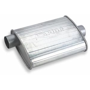 FlowTech Oval Single Center Inlet Single Offset Outlet Exhaust Muffler ...