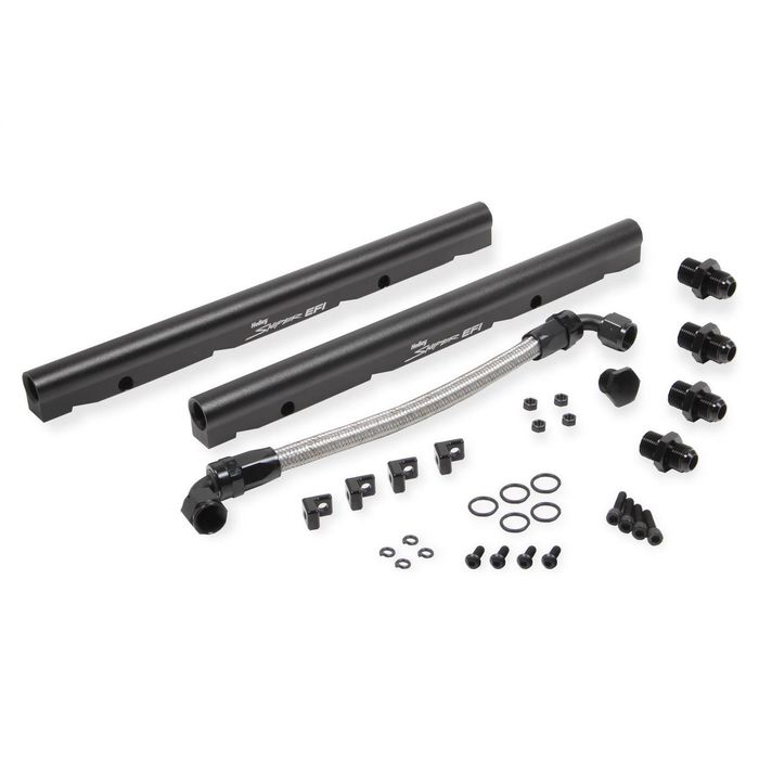 Holley EFI Fuel Rail Kit with Sniper Logo Billet Aluminum