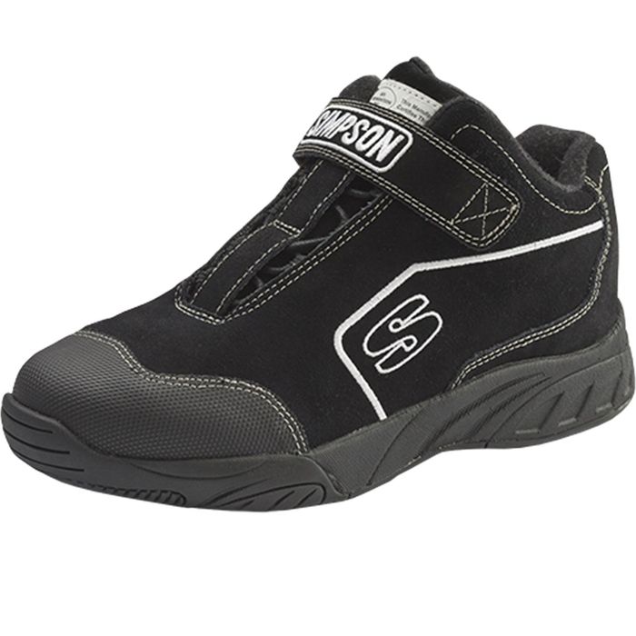 Simpson Safety Black, Pit Box Shoes Size 16.5
