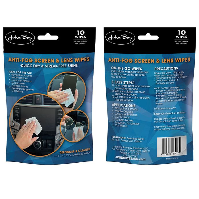 Hitt Brands Lens and Screen Wipes 10 Pack