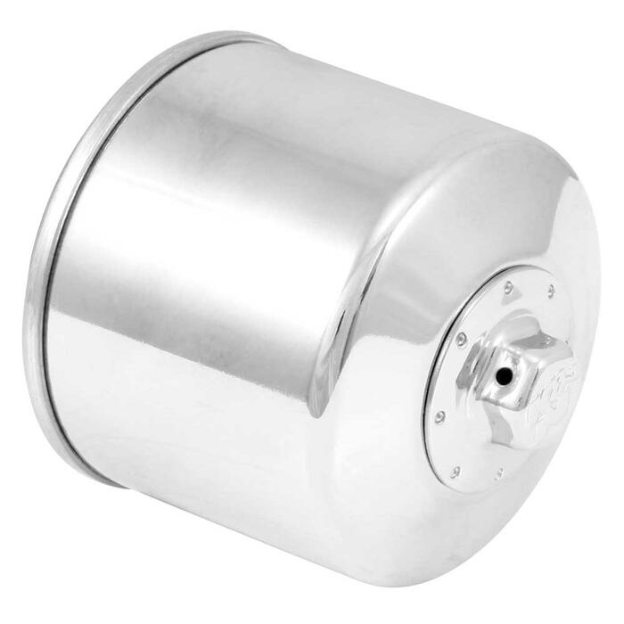 K&N Performance Powersports Chrome Spin-On Oil Filter