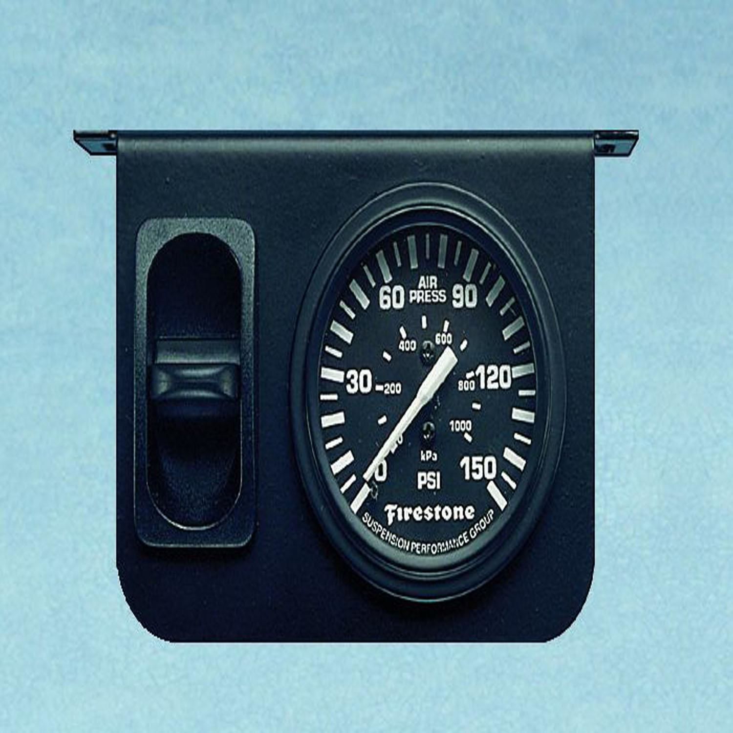 Firestone Ride-Rite Black Face, Black Bezel 0-150 PSI Pneumatic Analog ...