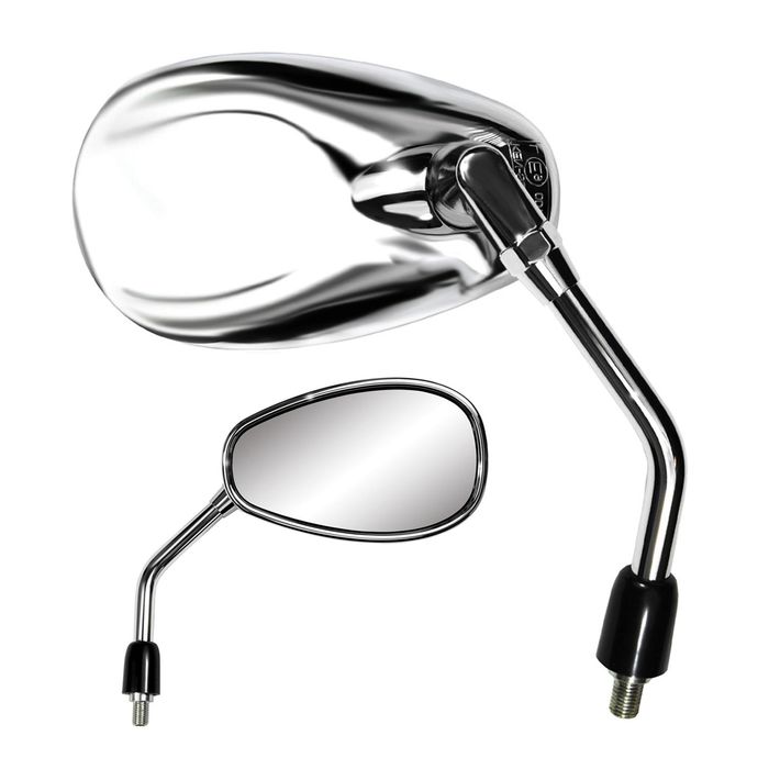 Ken Sean Nickel Copper Chrome EC Spec Knockback Stem Motorcycle Mirror