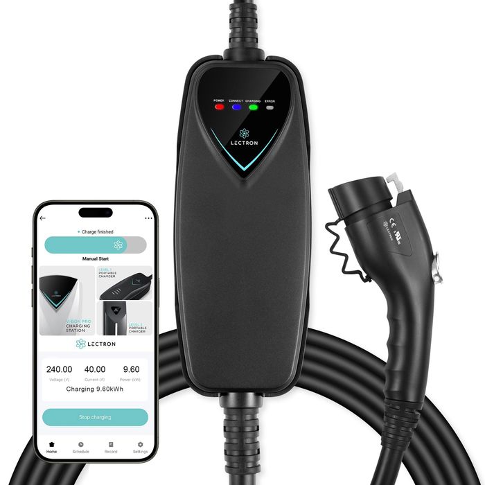 Lectron 240 Volt 40 Amps Portable Electric Car Charger (WiFi) with NEMA ...