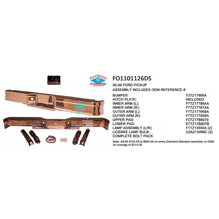 Supreme Collision Parts Group Step Bumper Assembly FO1101126DS