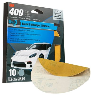 3M 6in 400 Grit Sanding Discs with Stikit Attachment