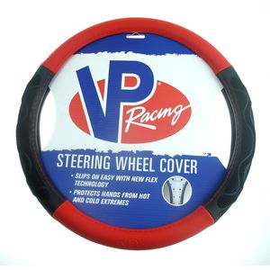 VP Racing Black and Red Honeycomb Grip Steering Wheel Cover