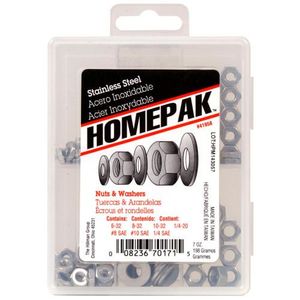 Needa Parts Homepak Stainless Steel Nuts and Washers Assortment Kit