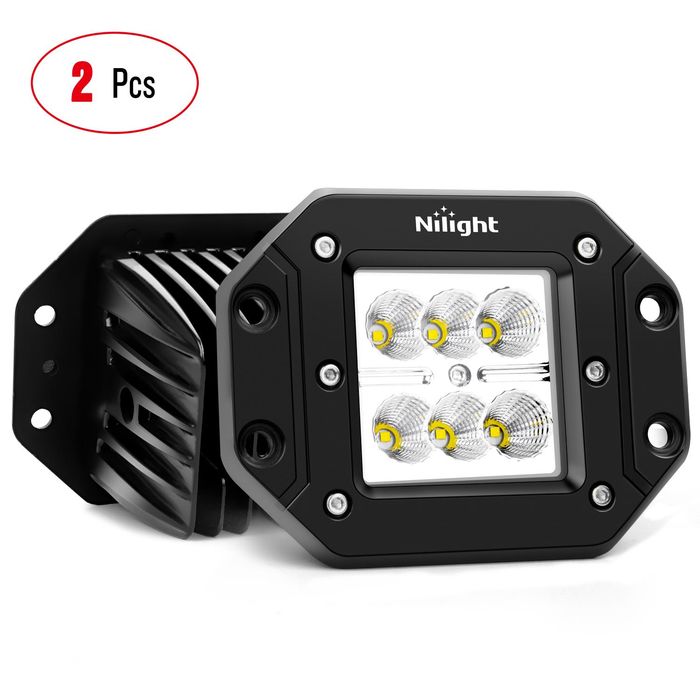 Nilight 18 Watts Flood Flush Mount LED Lights 2 Piece