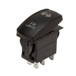 Pilot PL-SW86B Blue Illuminated Laser On-Off Function Etched Rocker Switch