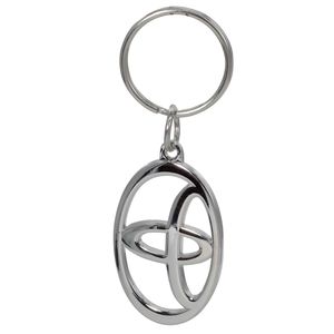 Plasticolor Chrome Toyota Ellipse Logo Enamel Key Chain