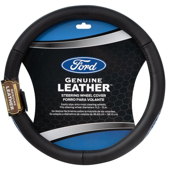 Plasticolor Ford Genuine Leather Steering Wheel Cover