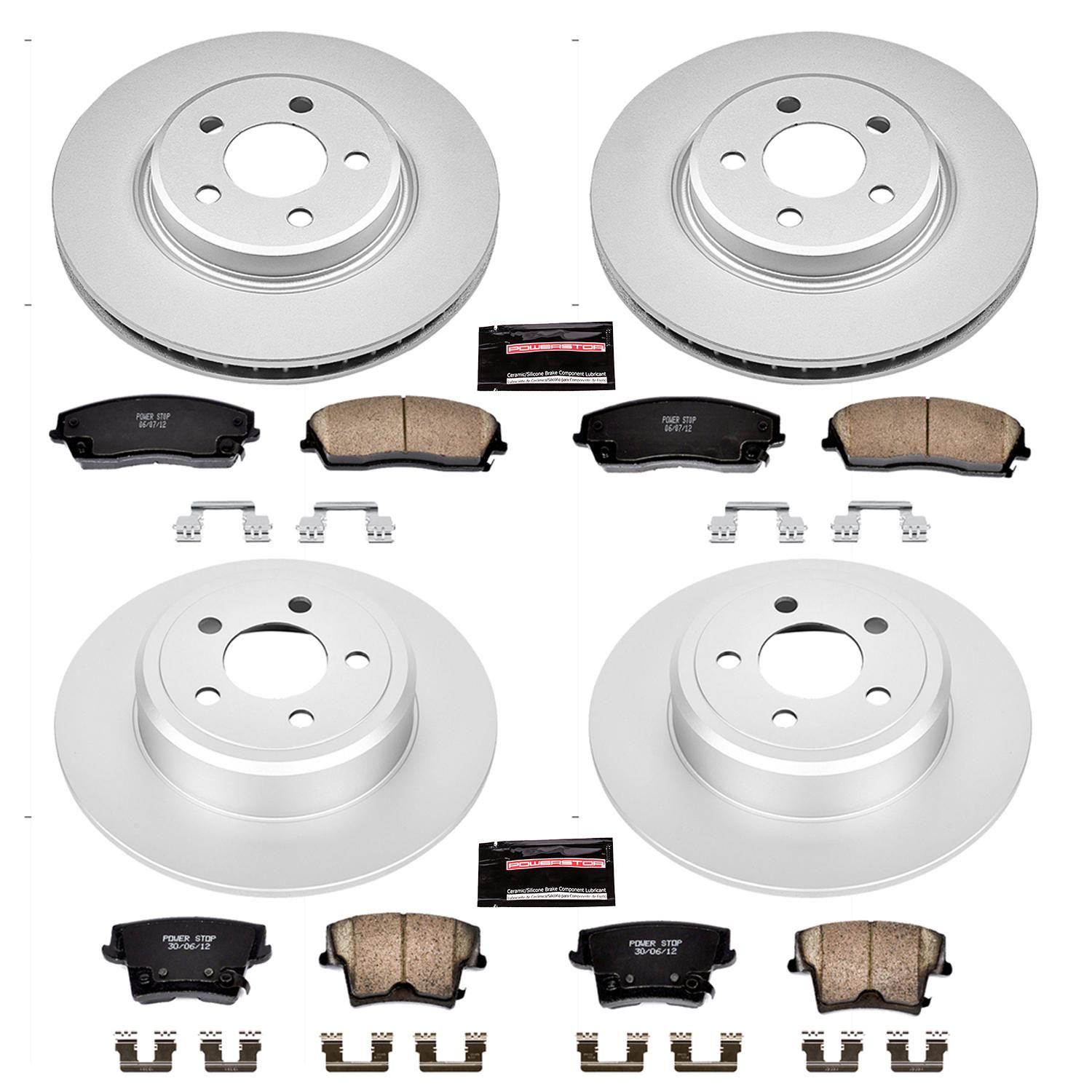 Power Stop Performance Brake Pads Rotors Kit CRK1715