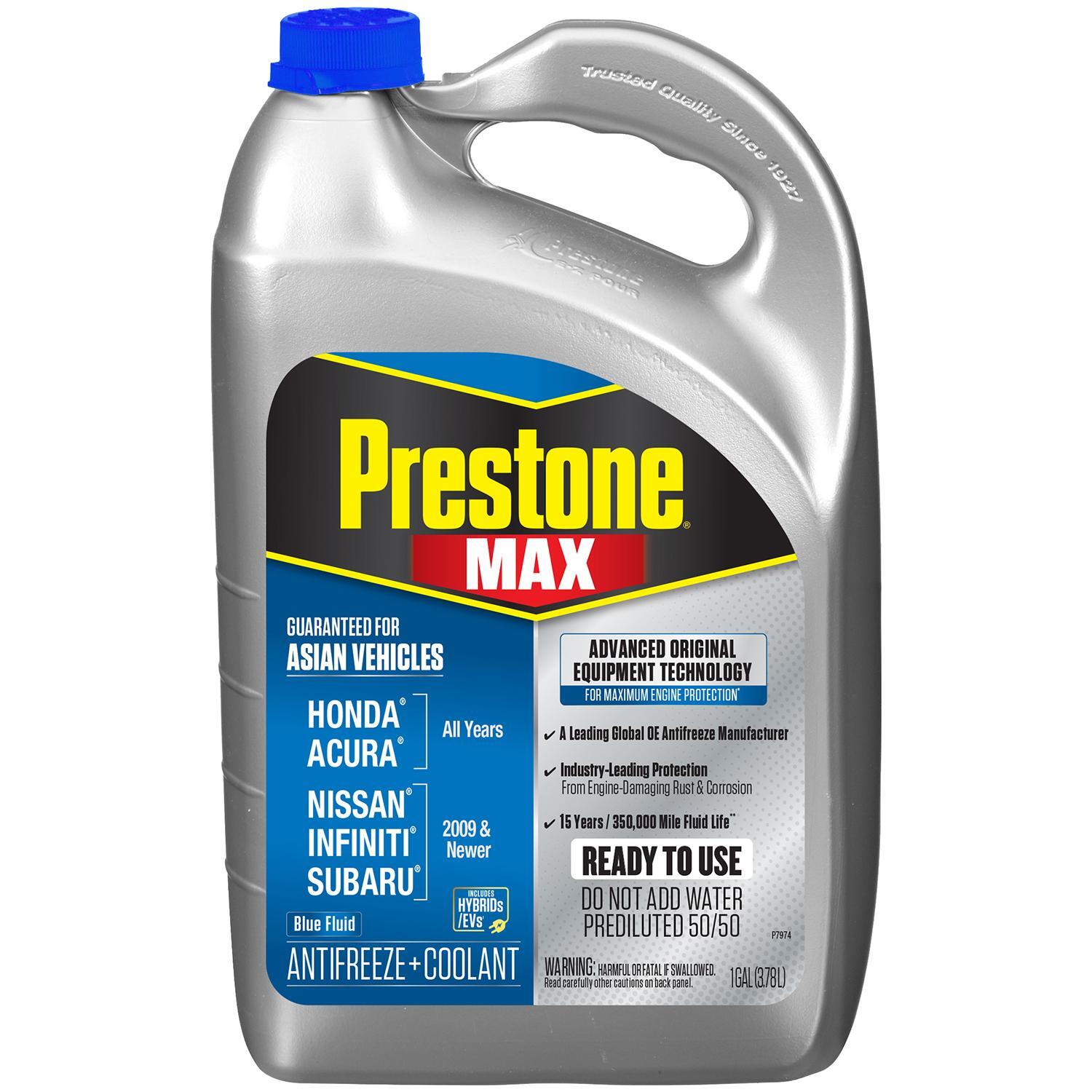Prestone Antifreeze/Coolant Asian Blue 50/50 Premixed 1 Gallon
