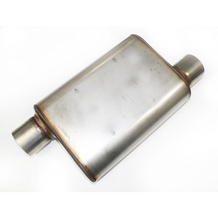 JBA Racing Headers 304 Stainless Steel Chambered 3in Offset/Offset Muffler