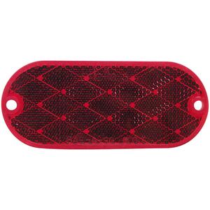 Peterson Red 4 3/8in x 1 7/8in Oblong Quick Mount Reflector