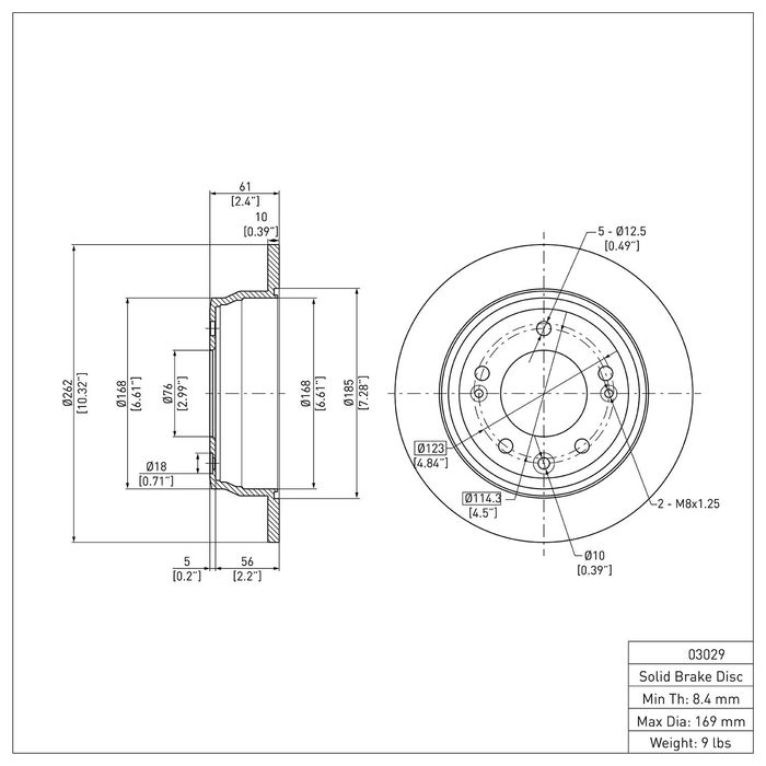 R1 Concepts Disc Brake Rotor ERE-03029