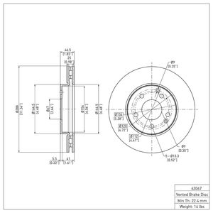 R1 Concepts Disc Brake Rotor ERE-63047