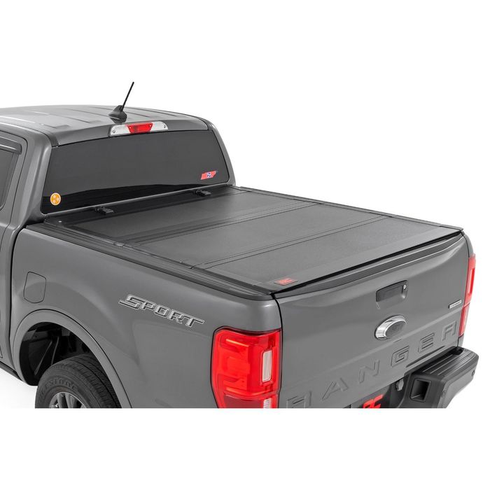 Rough Country Hard Tri-Fold Flip Up Bed Cover 6' Bed Ford Ranger 2WD ...