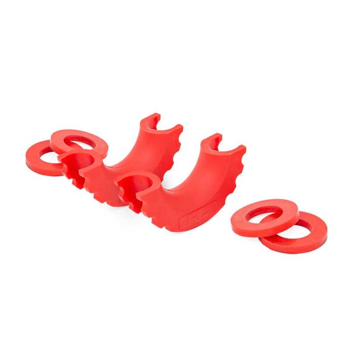 Rough Country Red Polyurethane 3/4in D Ring Shackle Isolators Pair