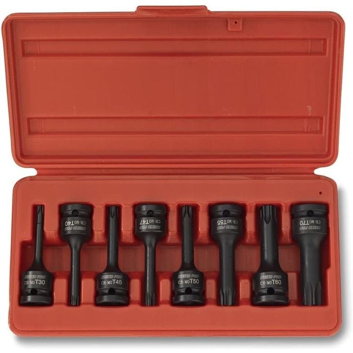 NEIKO 1/2in Drive Torx Impact Bit Socket Set 7 Piece