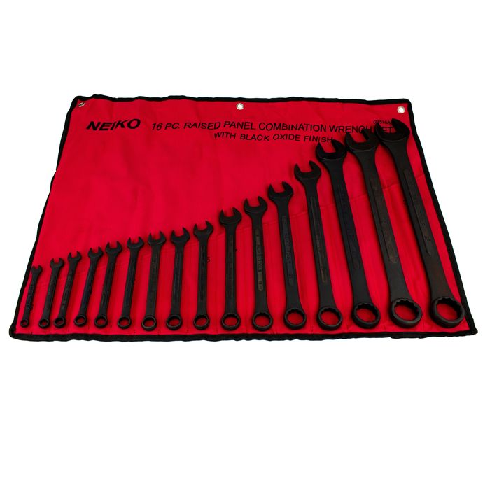 NEIKO Metric Raised Panel Jumbo Combination Wrench Set 16 Piece
