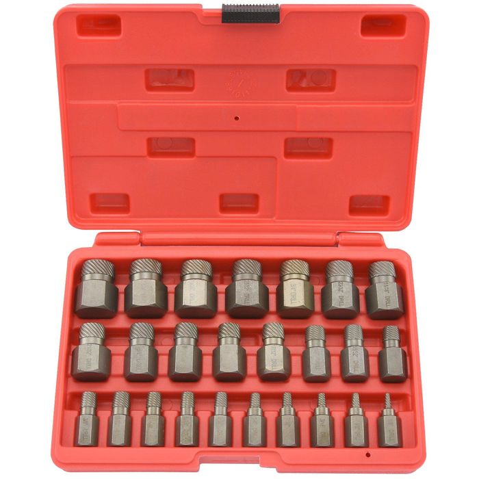 NEIKO Hex Head Multispline Screw and Bolt Extractor Set 25 Piece