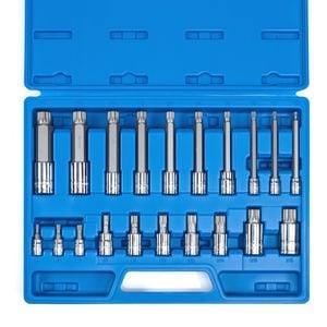 NEIKO XZN Extra Long Tamper Proof Triple Square Bit Set 20 Piece