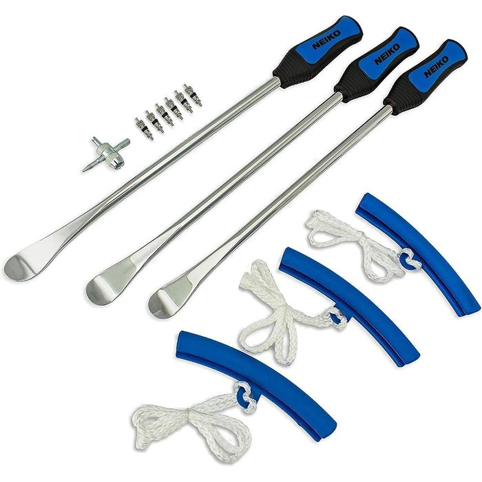 NEIKO 14 1/2in Tire Spoon Rim with Protector and Valve Tool Set for ...