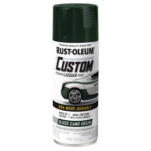 Rust-Oleum Custom Gloss Camo Green Lacquer Paint 11oz