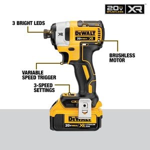 Dewalt 20 Volt MAX XR 4.0Ah 1/4in 3 Speed Impact Driver Kit