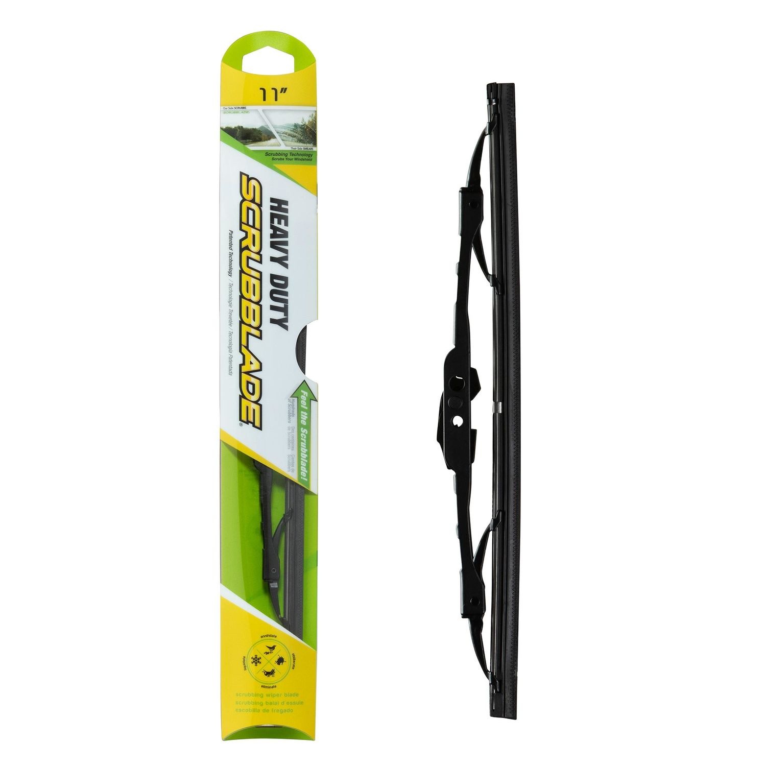 Scrubblade 11in Conventional Black Wiper Blade