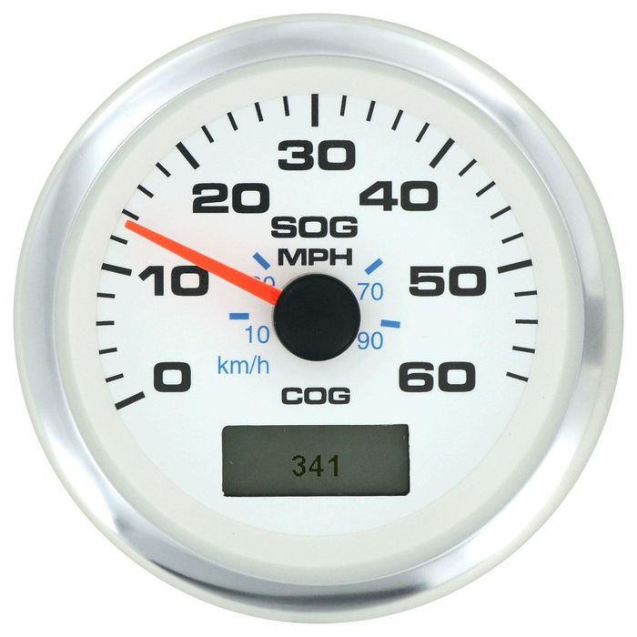 Sierra Marine 60 MPH GPS, White Premier Pro Speedometer