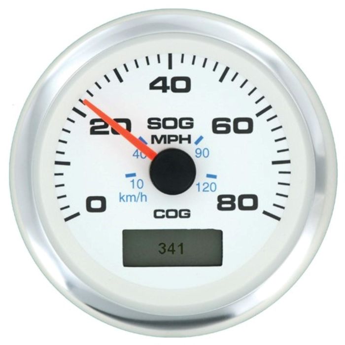 Sierra Marine 80 MPH GPS, White Premier Pro Speedometer