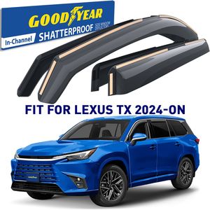 Goodyear Car Accessories In-Channel Shatterproof Window Deflector Rain ...