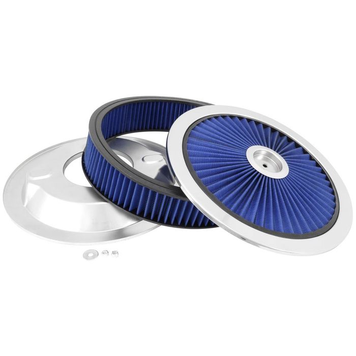 Spectre Blue 14in X 3in Air Cleaner Assembly
