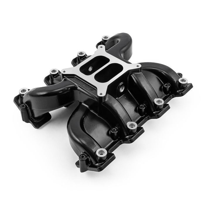 Speedmaster Chevy GM LS3 MidRise Air Dual Plane 4150 Black Carby Manifold