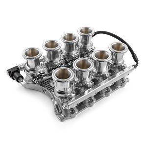 Speedmaster Ford Coyote Downdraft 8 Stack EFI Complete Polished Intake ...