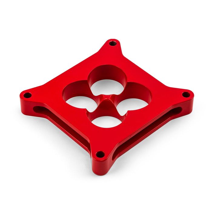 Speedmaster 1in 4 Port Red Square Bore Carburetor Spacer