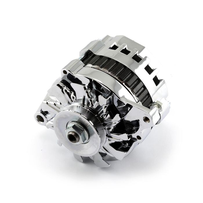 Speedmaster Universal V-Belt 130 Amps High Output Chrome Alternator