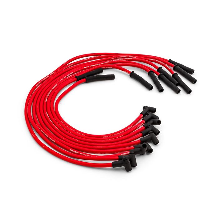 Speedmaster Universal 90 Degree to Straight Male Red Spark Plug Wire ...