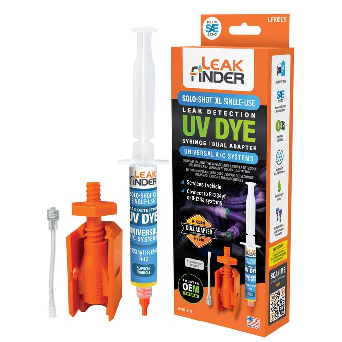 Leakfinder A/C System Dye with Dual Adapter R-134a and R1234yf