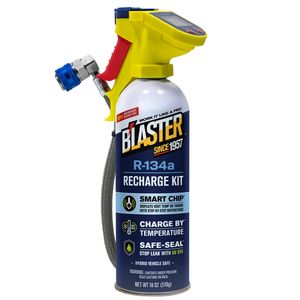 B'laster R-134a Refrigerant Kit with Stop Leak and Charging Hose 18oz