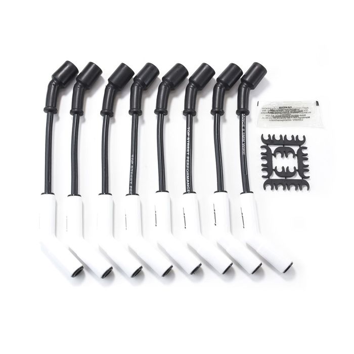 Top Street Performance 8.5mm Universal LS Black Ignition Wires with 135 ...