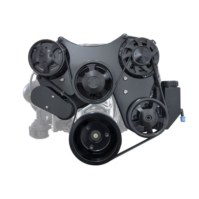 Top Street Performance Black Chevy Small Block Serpentine Front Drive ...