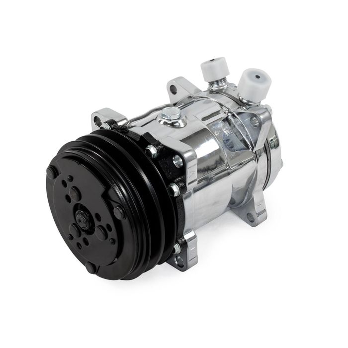 Top Street Performance Chrome Sanden 508 Style A/C Compressor with ...