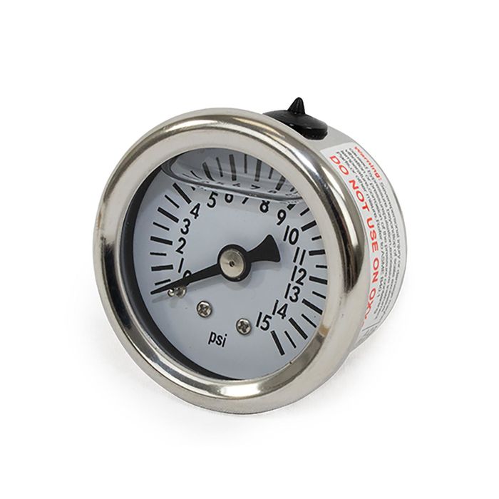 Top Street Performance 0-15 PSI Liquid Filled Fuel Pressure Gauge