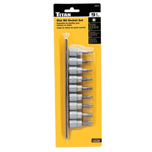 Titan 3/8in Drive Star Bit Socket Set 9 Piece