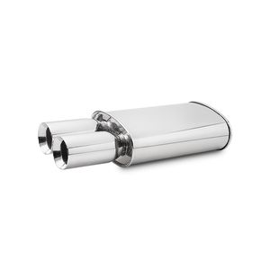 Vibrant Performance StreetPower 3in Center Inlet Oval Muffler with Dual ...